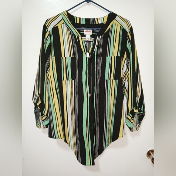 Ruby Rd. | Tops | Ruby Rd Favorites Blousel Greenblack | Poshmark